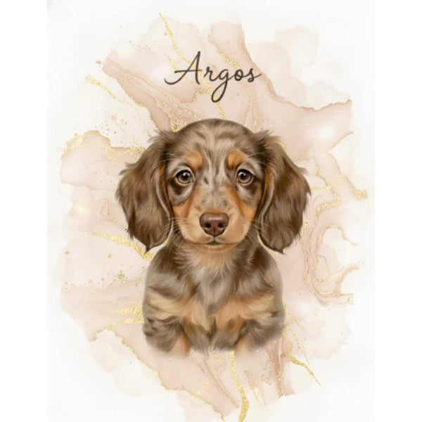 Portrait chien personnalisé – Teckel – Omade
